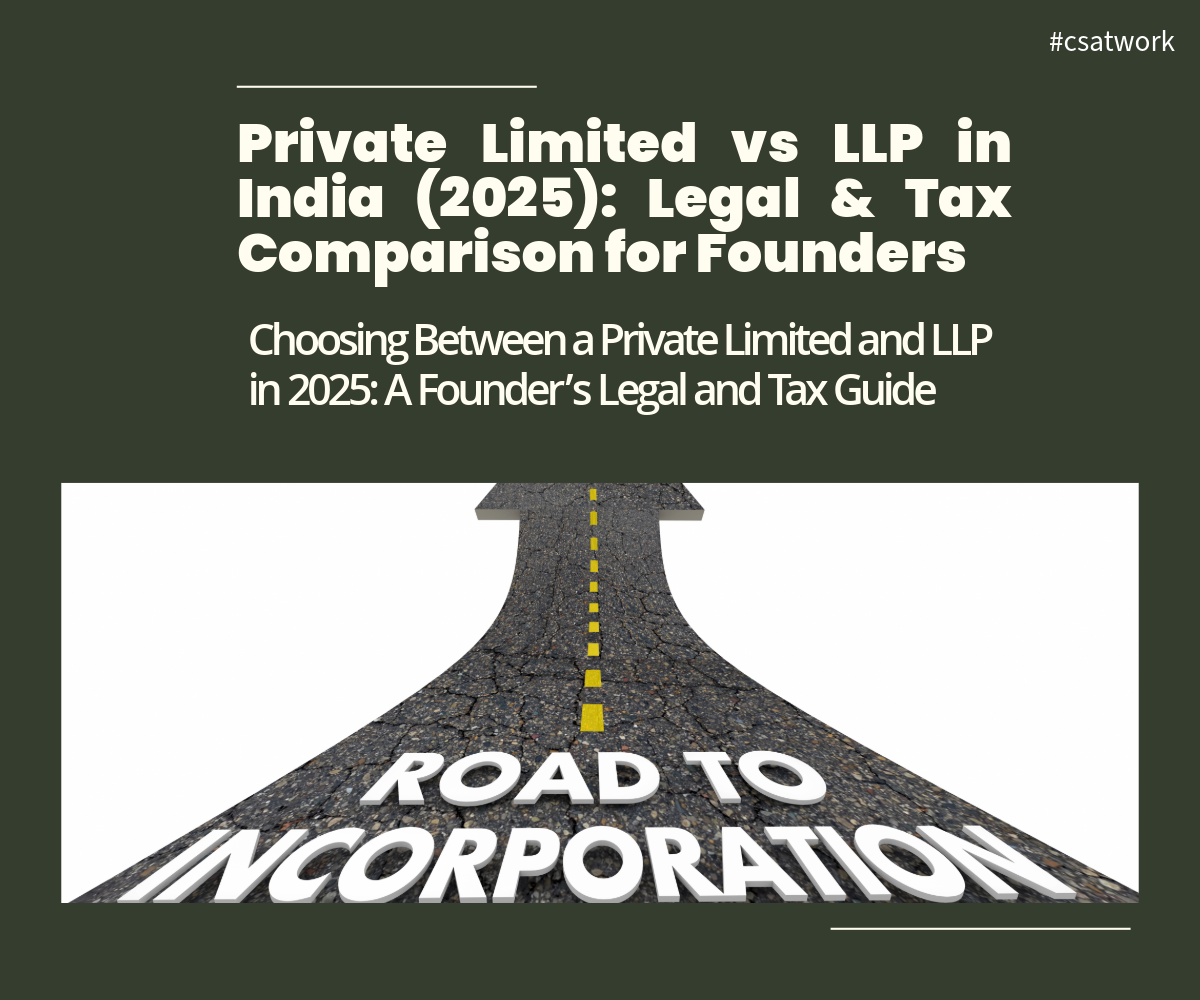 Private Limited vs LLP in India (2026) – Legal & Tax Comparison