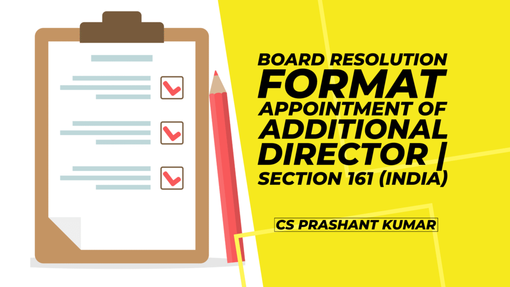 Board Resolution for Appointment of Additional Director (2026 Guide)